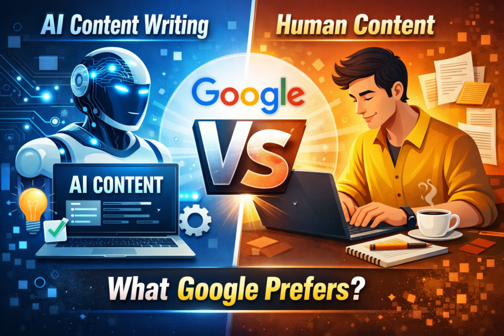 AI Content Writing vs Human Content: What Google Prefers